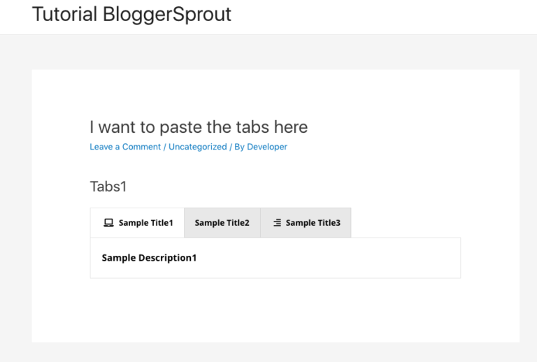 How to Add Content Tabs To WordPress Posts and Pages – BloggerSprout